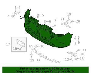 Mazda Parts For 2019-2025 Mazda 3 Bumper Cover BCKN-50-031D-BB ...