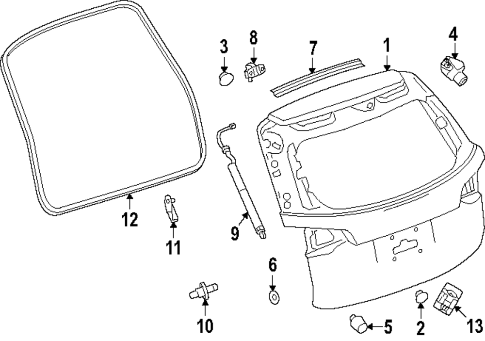 2025 Chevrolet Equinox Lift Gate 26530993 | TascaParts.com