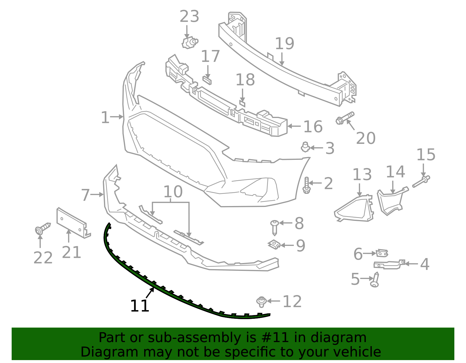 Hyundai - 86591-J3500 - Lower Deflector - 2019-2021 Hyundai Veloster ...