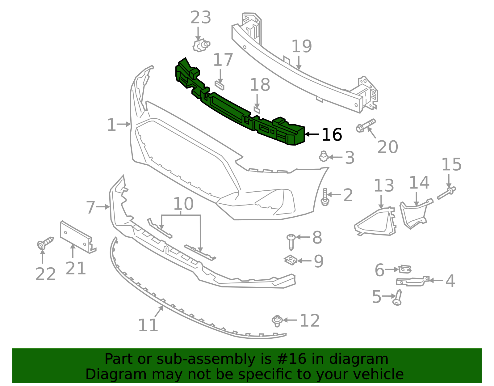 86520-J3500 - Energy Absorber - 2019-2021 Hyundai Veloster | Joseph ...
