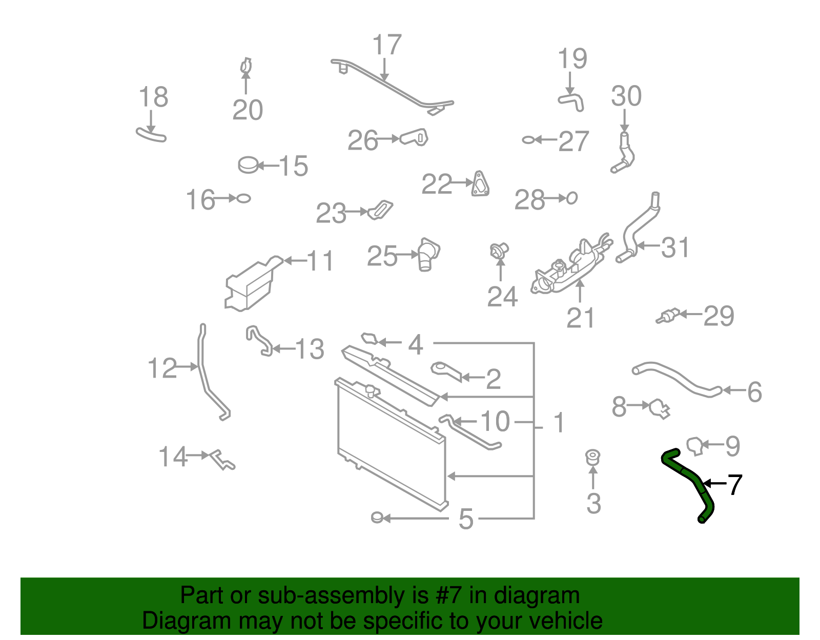 Radiator Hose 25412-2B200 - Dependable OEM Engine Cooling | AutoNation ...