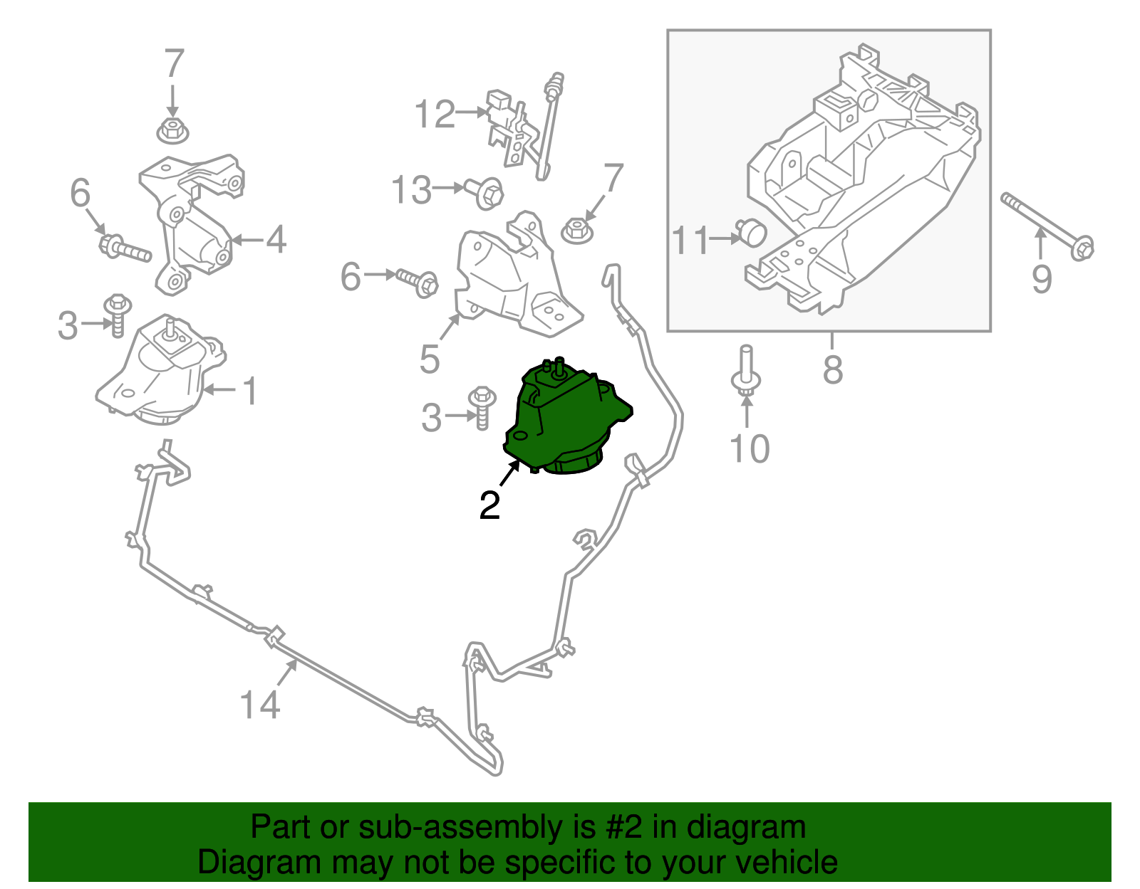 LR117099 - Motor Mount - 2018-2020 Land Rover Range Rover Velar | Land ...