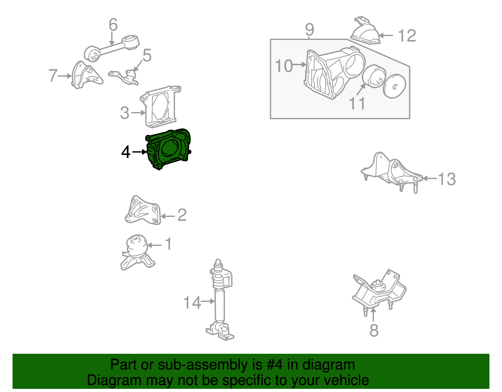 1994-2010 Toyota Side Mount Bracket 12315-20020 | OEM Parts Online