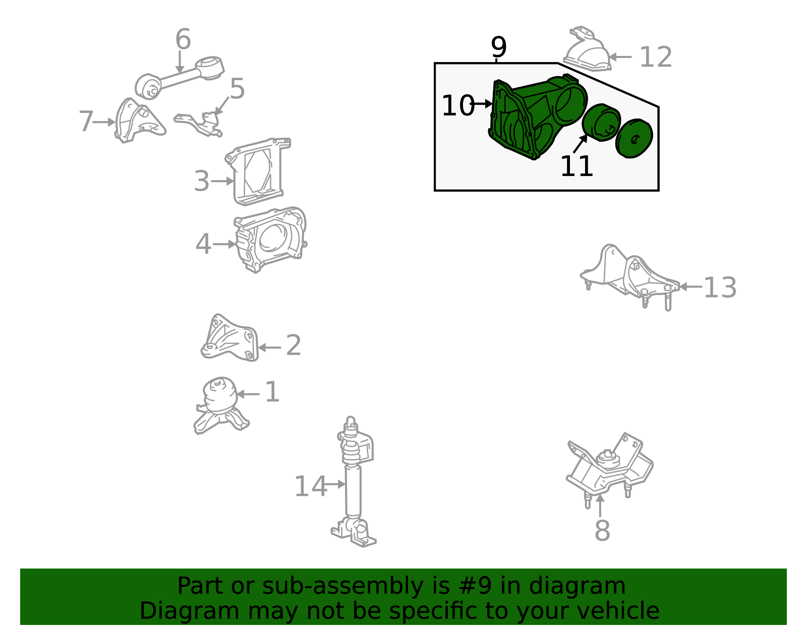 1997-2003 Toyota Rear Mount 12380-0A031 | MotorMotor