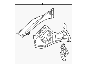 2012-2015 Volkswagen Passat Apron/Rail Assembly 561-805-116 | QuirkParts