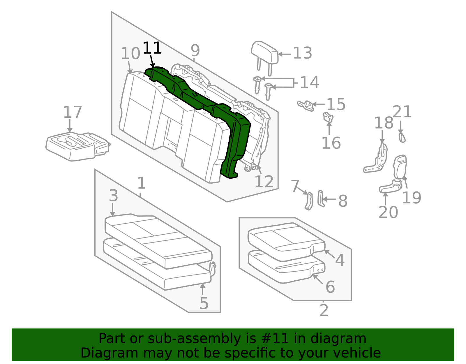 2004 Toyota Tundra Seat Back Pad 71651-0C040 | Toyota Parts Center