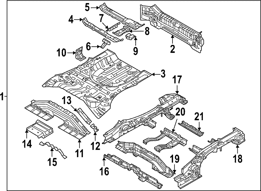 65720-CH400 - Rail Assembly 2023-2025 Kia Sportage | Kia.Parts Store