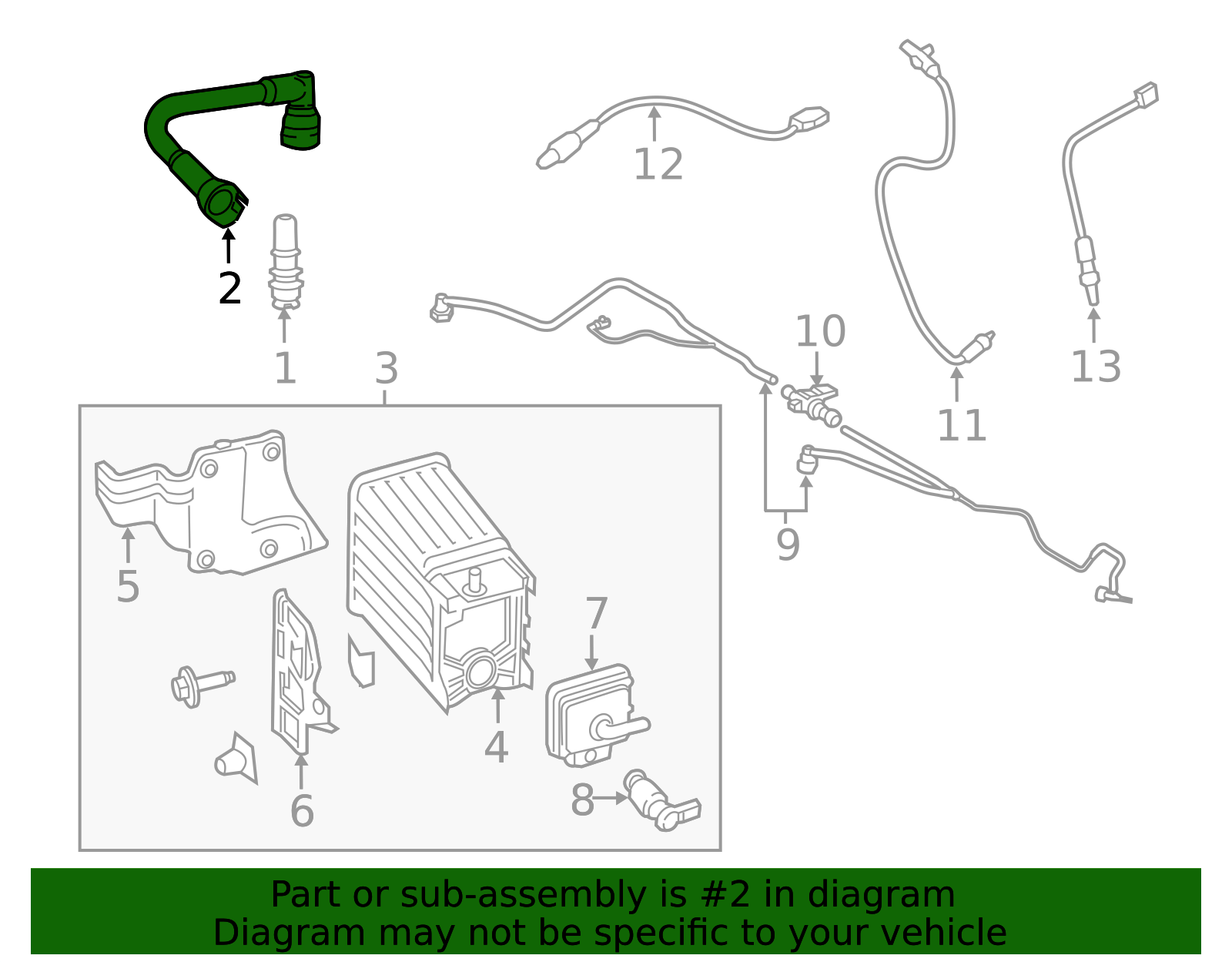 KCV-268 - Motorcraft PCV Valve Hose Big 3 Auto Parts