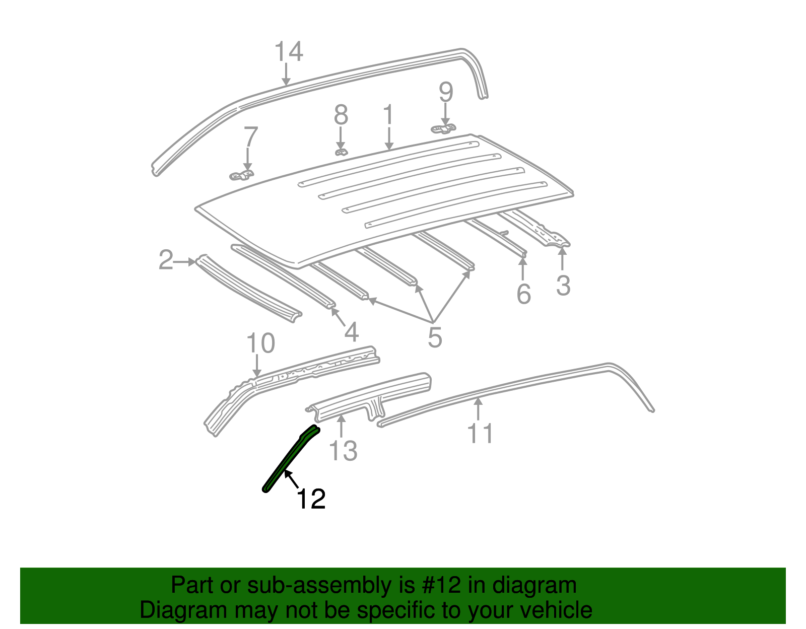 61262-0C010 - Drip Channel 2001-2007 Toyota | Parts Performance Toyota