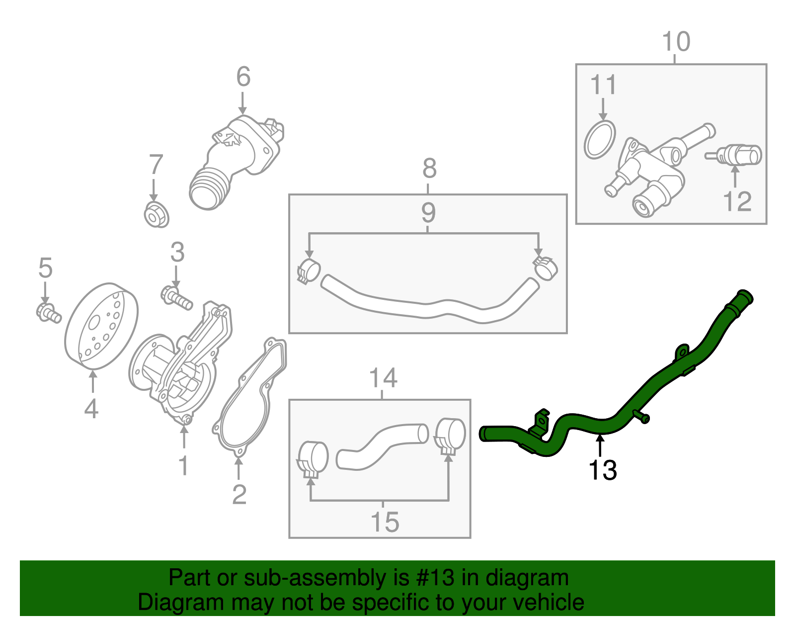 25457-2E000 - Hyundai Water Pipe 2013-2018 Hyundai | Performance Auto Parts