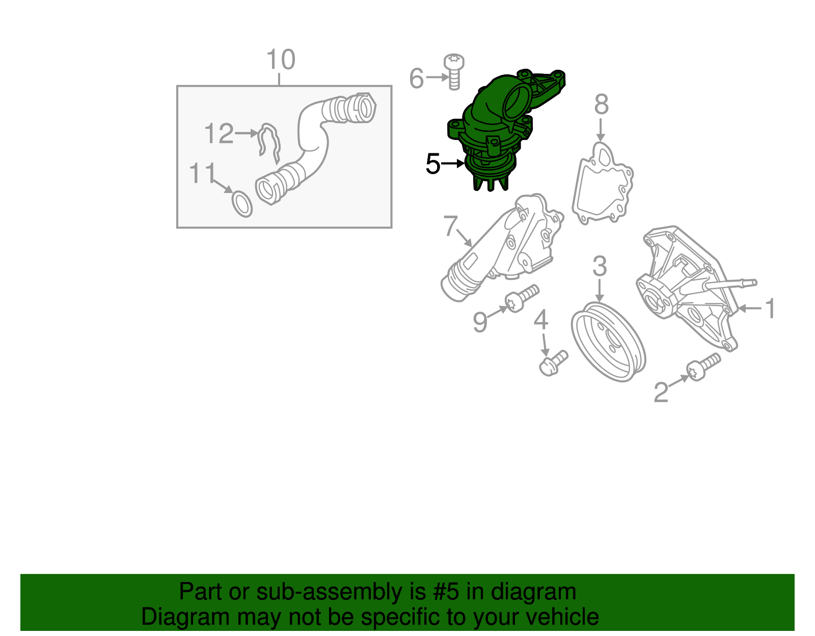 2009-2017 Audi Engine Coolant Thermostat Kit 06E-121-111-AL | OEM Parts ...