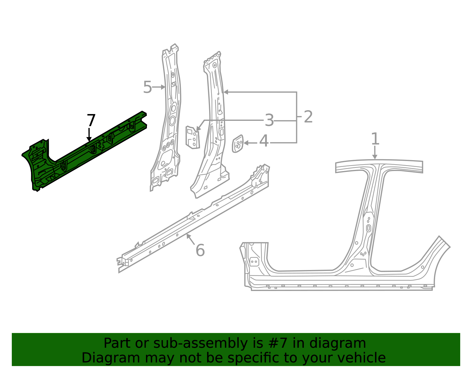 Toyota Rocker Panel - Side Frame Protection Panel - Part #57401-WB002 ...