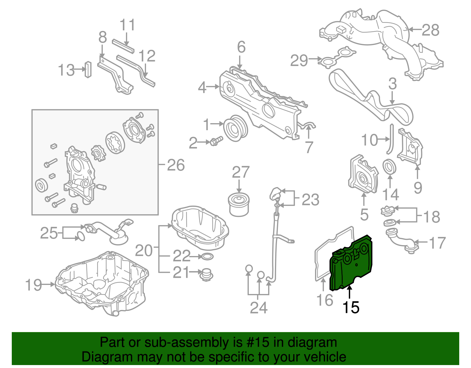 13264AA440 - 2012 Subaru - Valve Cover | OEM Subaru Parts Center