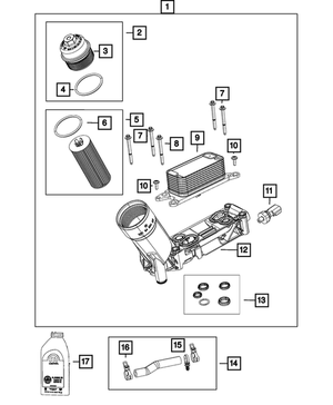 68285547AB - Oil Cooler Outlet Hose 2018-2026 Mopar | The Official ...