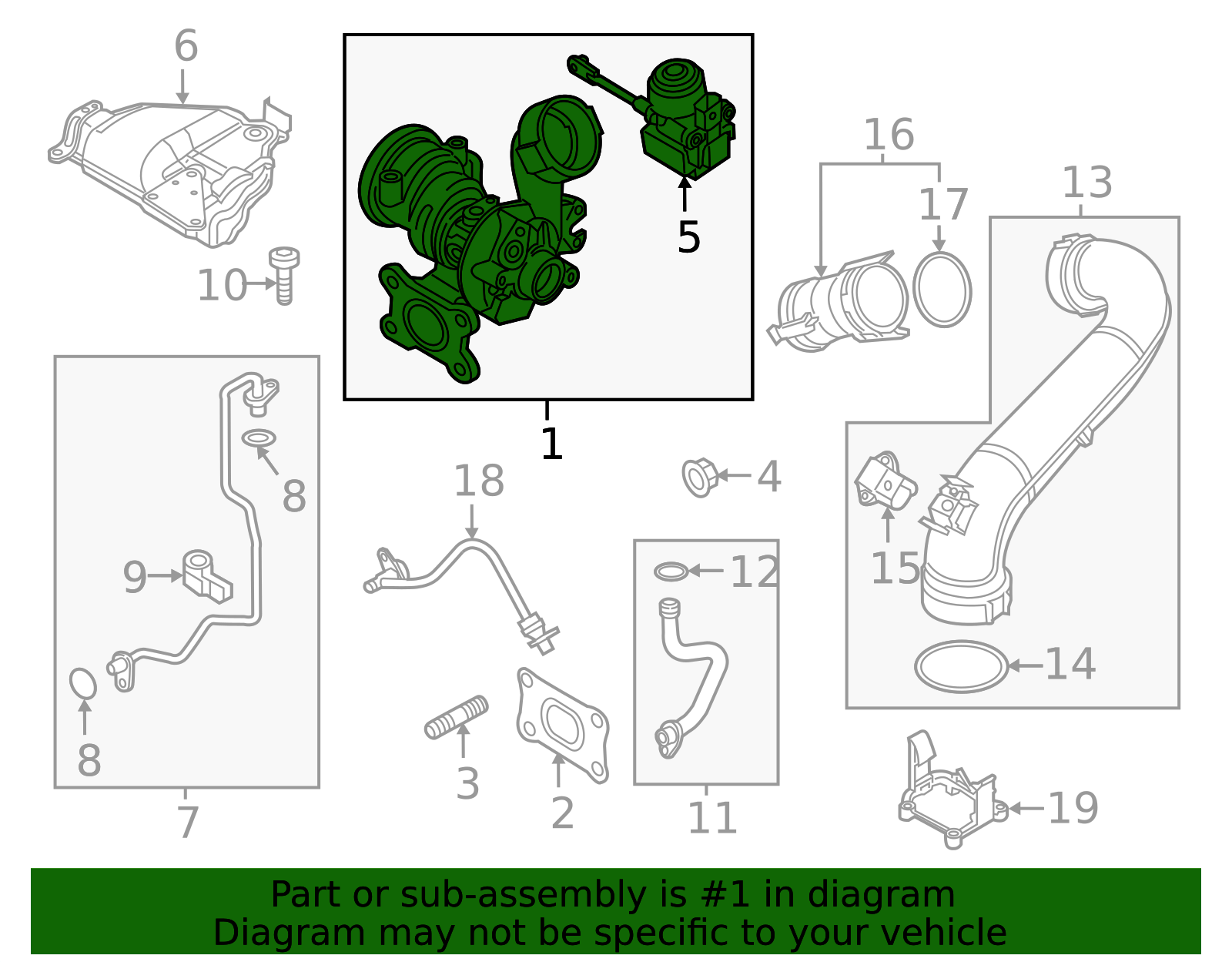 2016-2018 Volkswagen Jetta Turbocharger 04E-145-721-F | vwpartscenter