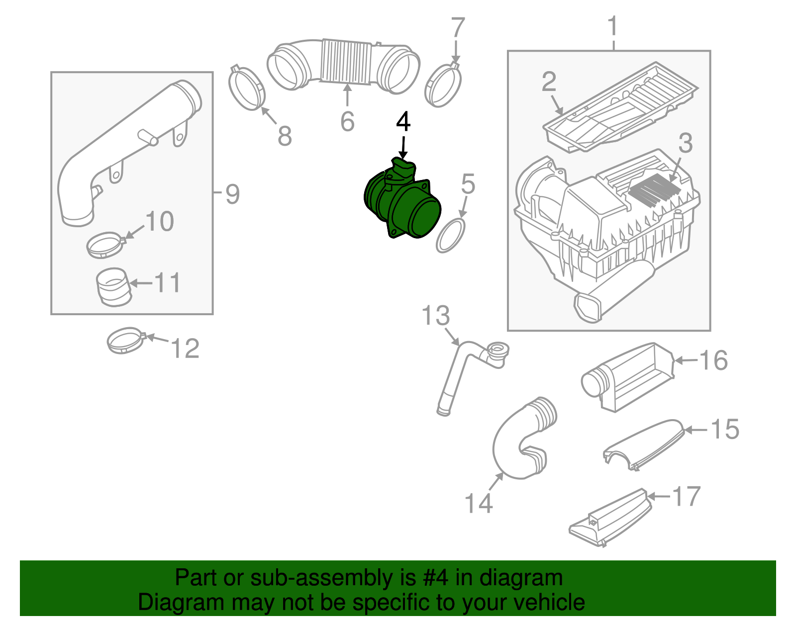 06J-906-461-B - Mass Air Flow Sensor 2008-2018 Audi | Audi OEM Parts Guy