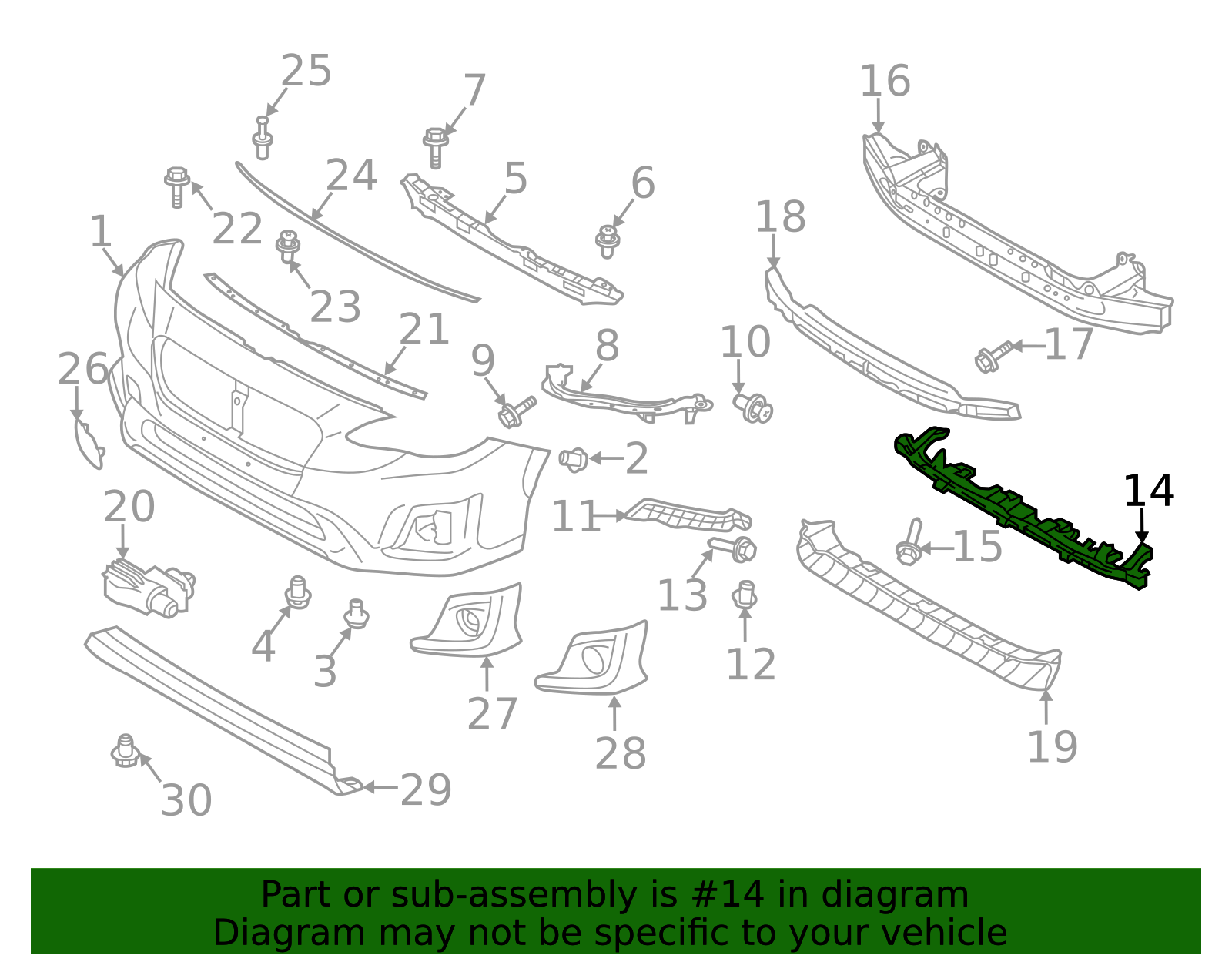 2018-2023 Subaru Crosstrek Lower Bracket 57707FL060 | Subaru Parts Store