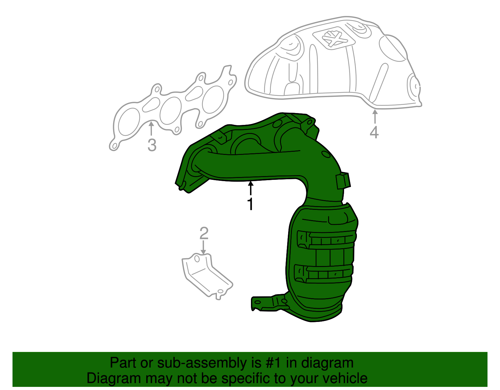17140-0P210 - Exhaust Manifold - 2011-2013 Toyota Highlander | OEM ...