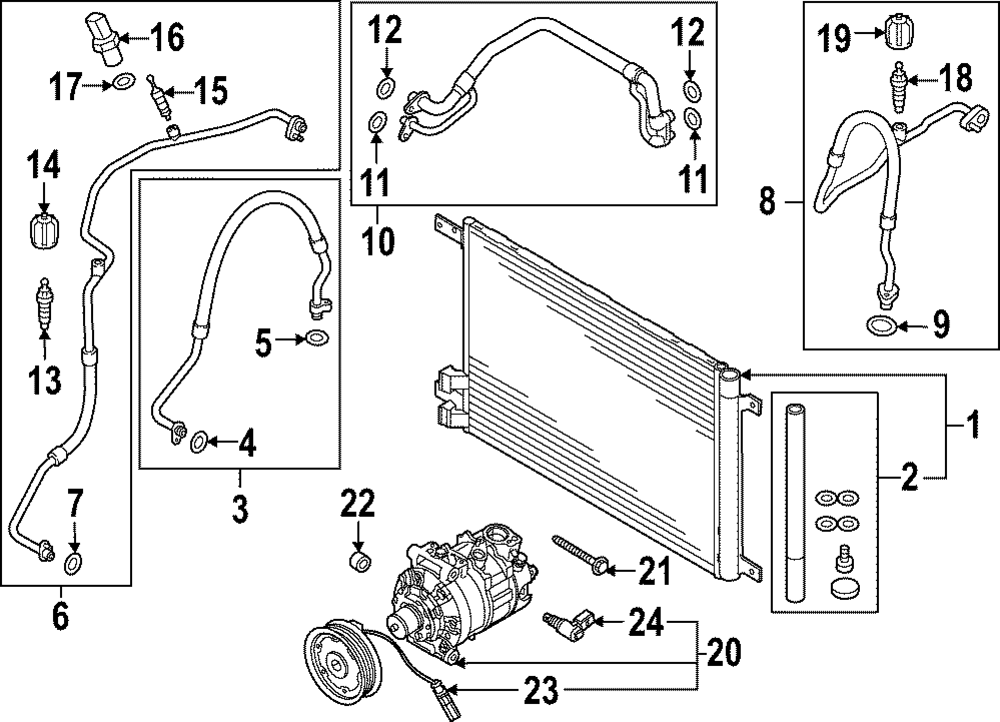 2022-2024 Volkswagen A/C Compressor 5WA-816-803-A | VW Direct Auto Parts