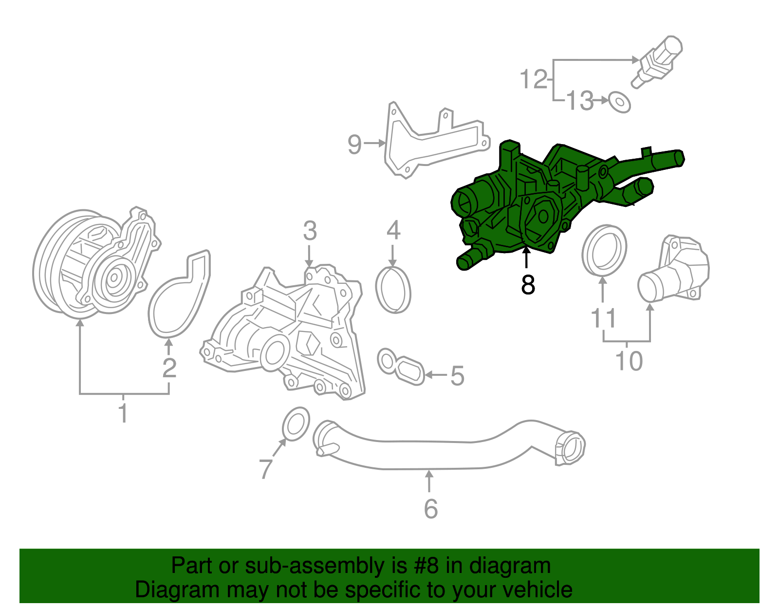OEM 2018-2024 Honda Thermostat Housing 19320-6A0-A01 | Honda Automotive ...