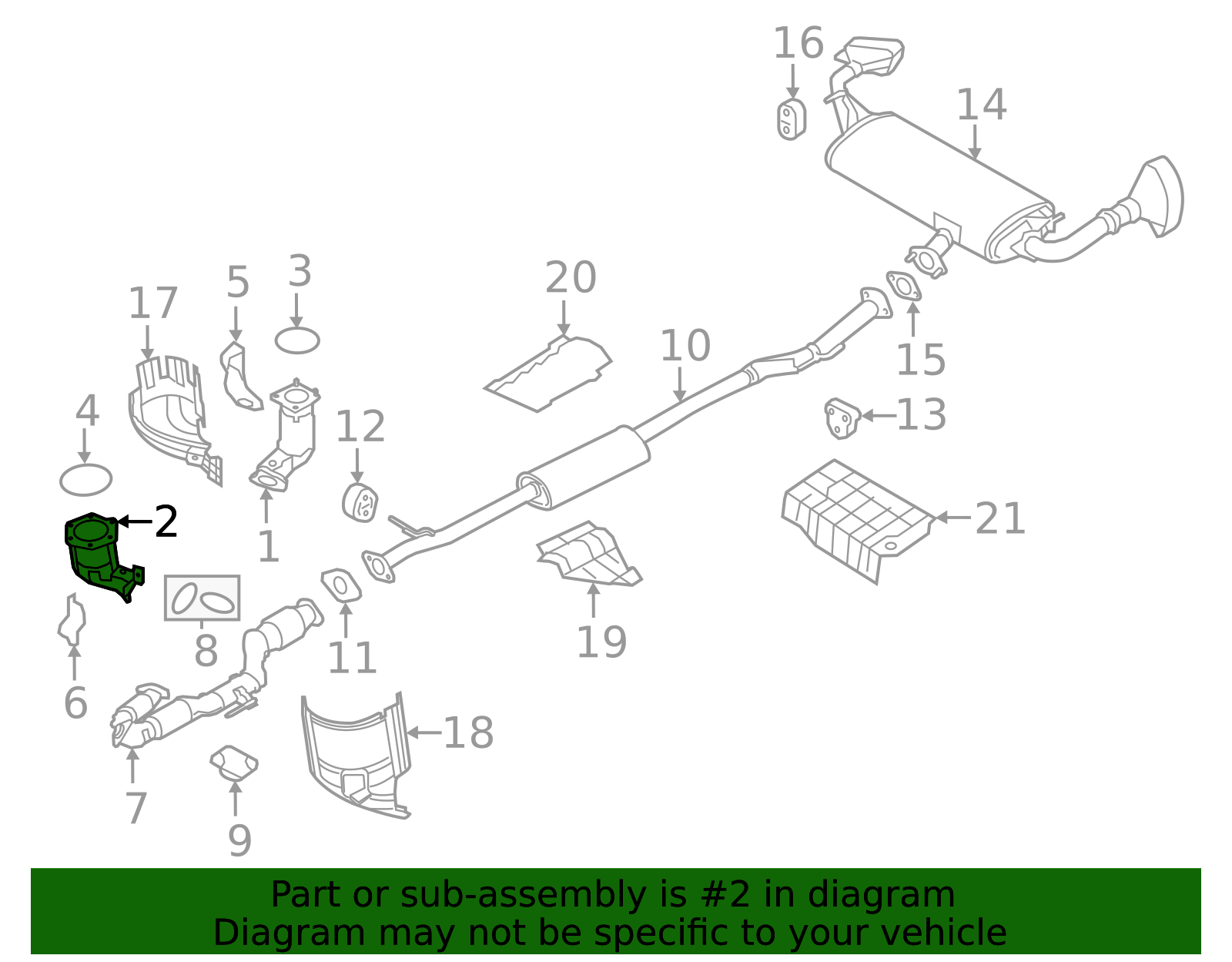 2022-2024 Nissan Murano Catalytic Converter 208A3-9UF0A | TascaParts.com