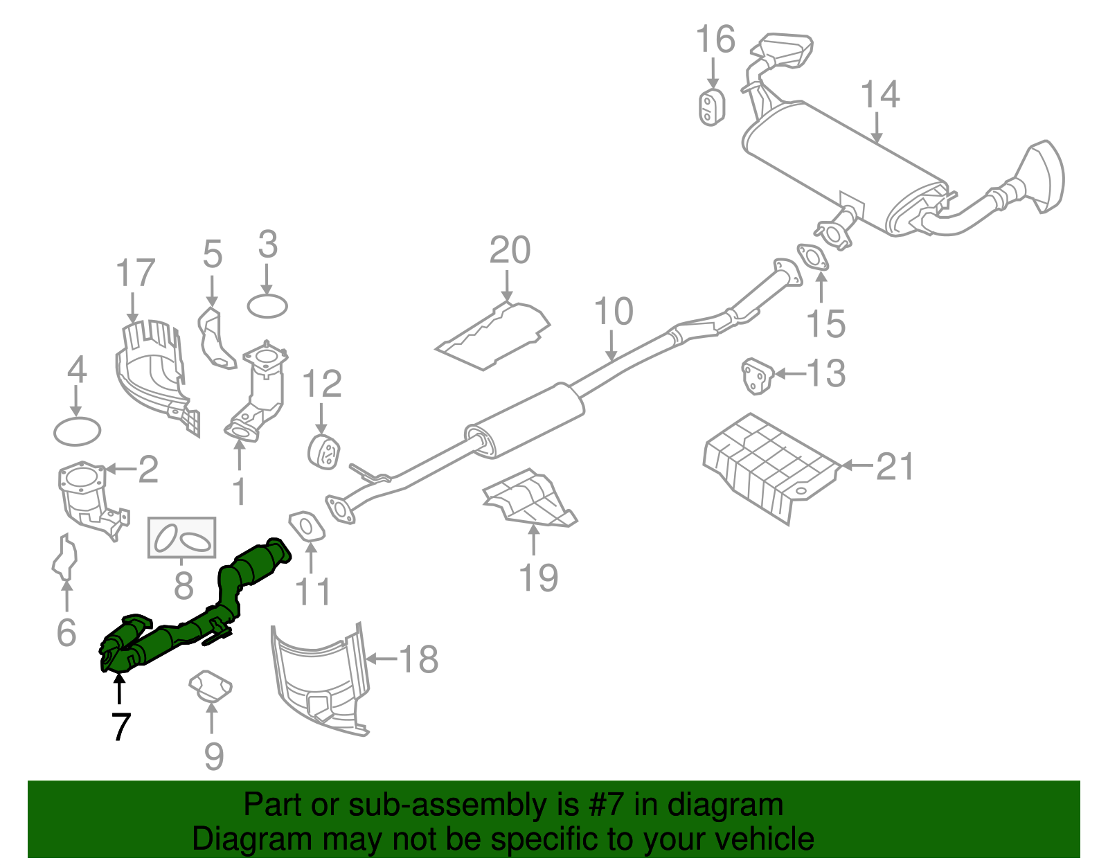 2015-2024 Nissan Murano Front Pipe 20020-5AA2A | OEM Parts Online