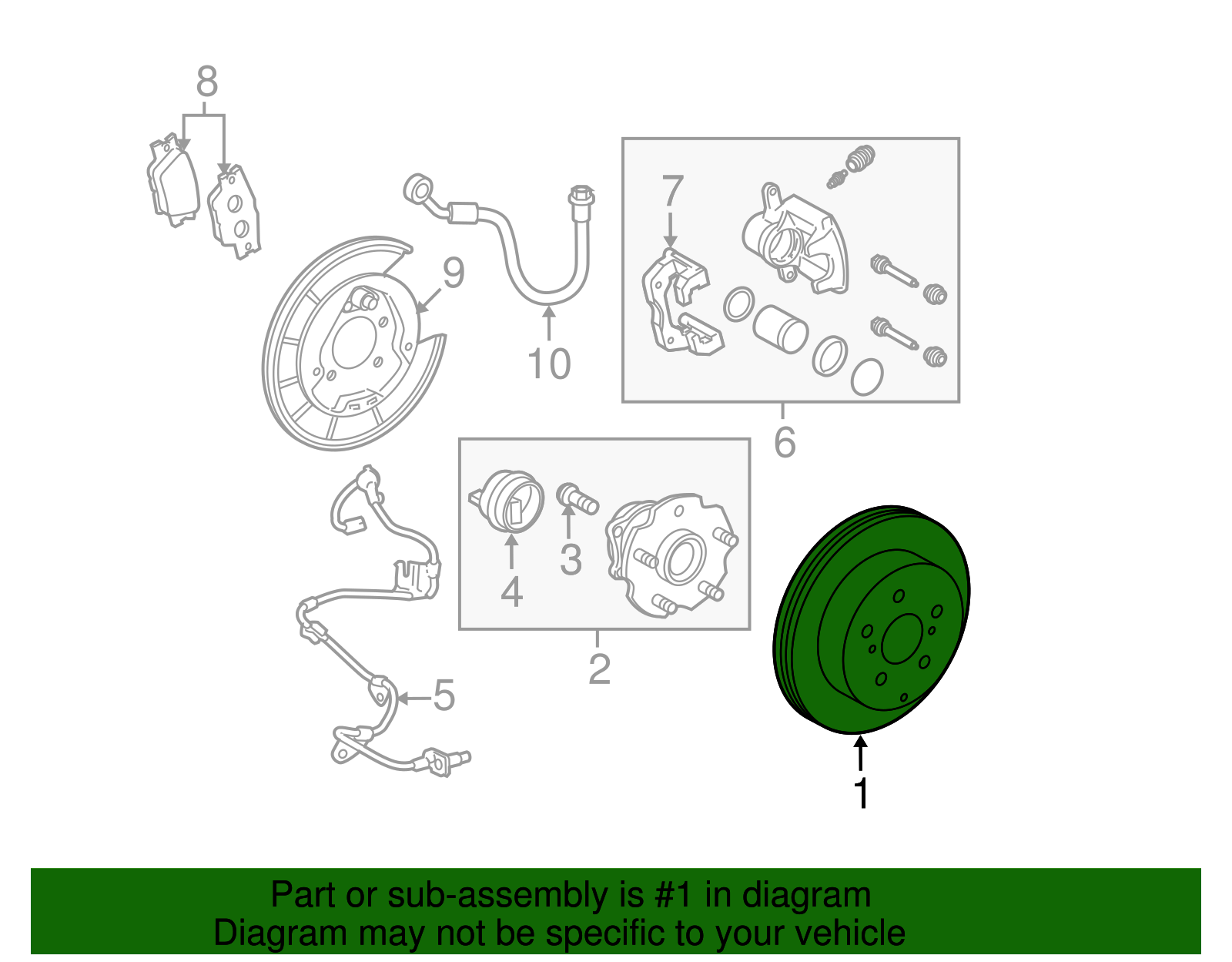 2006-2018 Toyota RAV4 Disc Brake Rotor Rear 42431-42060 | OEM Parts Online