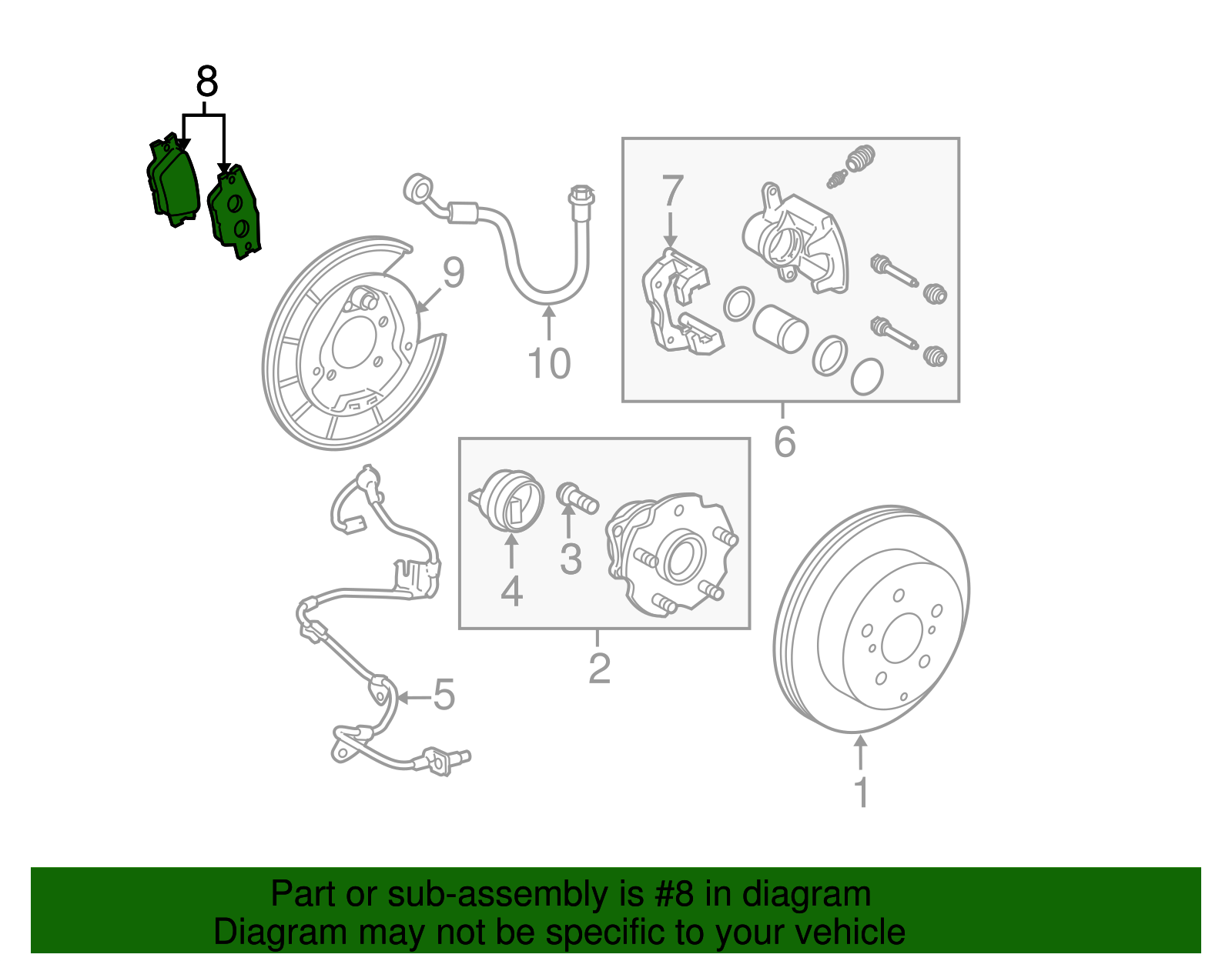2006-2018 Toyota RAV4 Brake Pads Rear 04466-42060 | OEM Parts Online