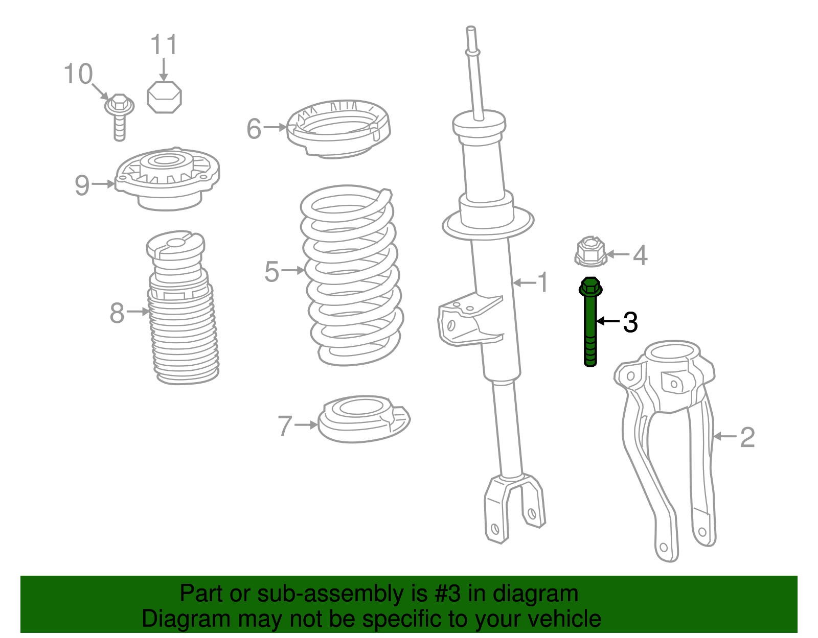 Genuine BMW 07-11-9-906-100 | Strut Mount Bolt | FREE Shipping on Most ...