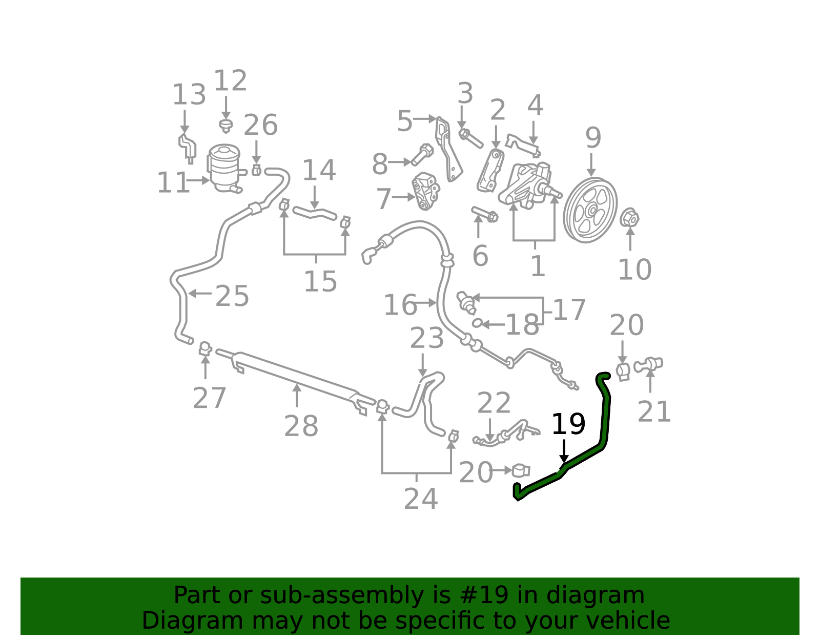 Power Steering Return Hose - OEM Leak-Free Performance | AutoNation Parts