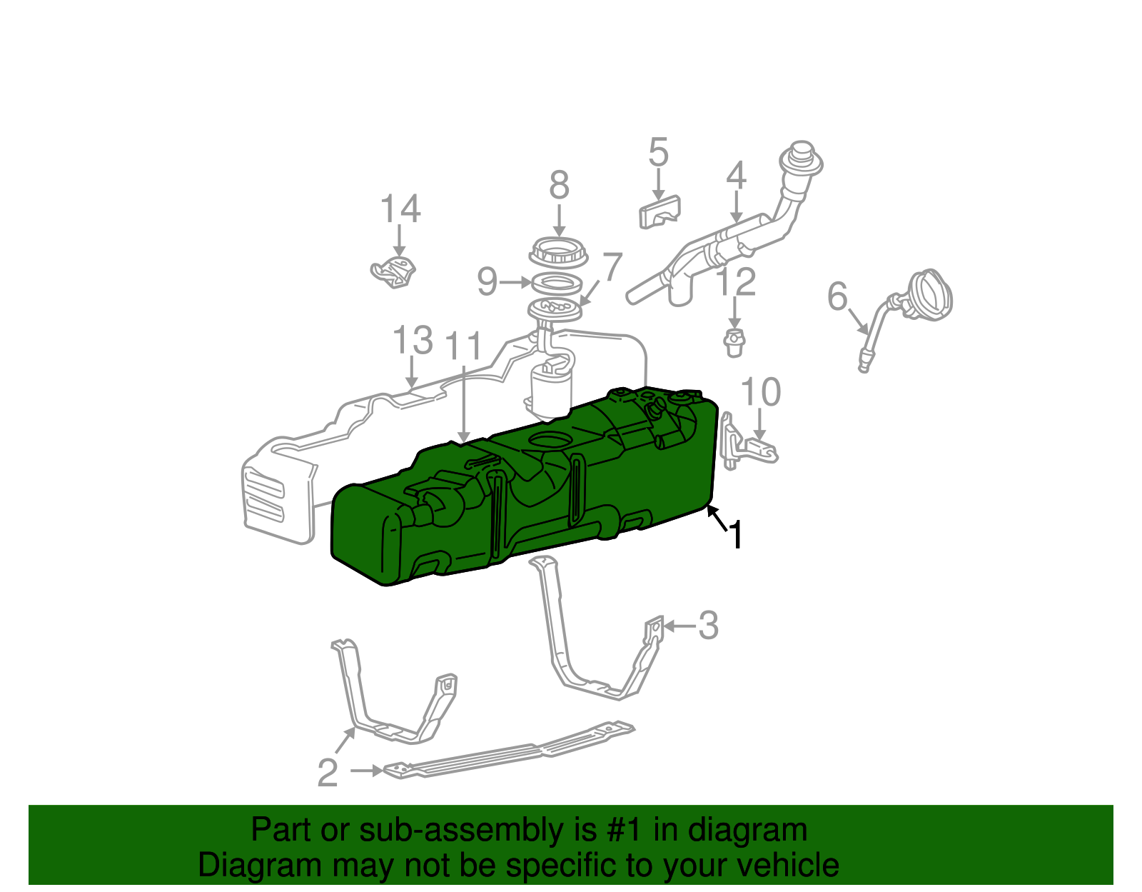 1999-2004 Ford Fuel Tank YC3Z-9002-LB | FordPartsOnSale.com