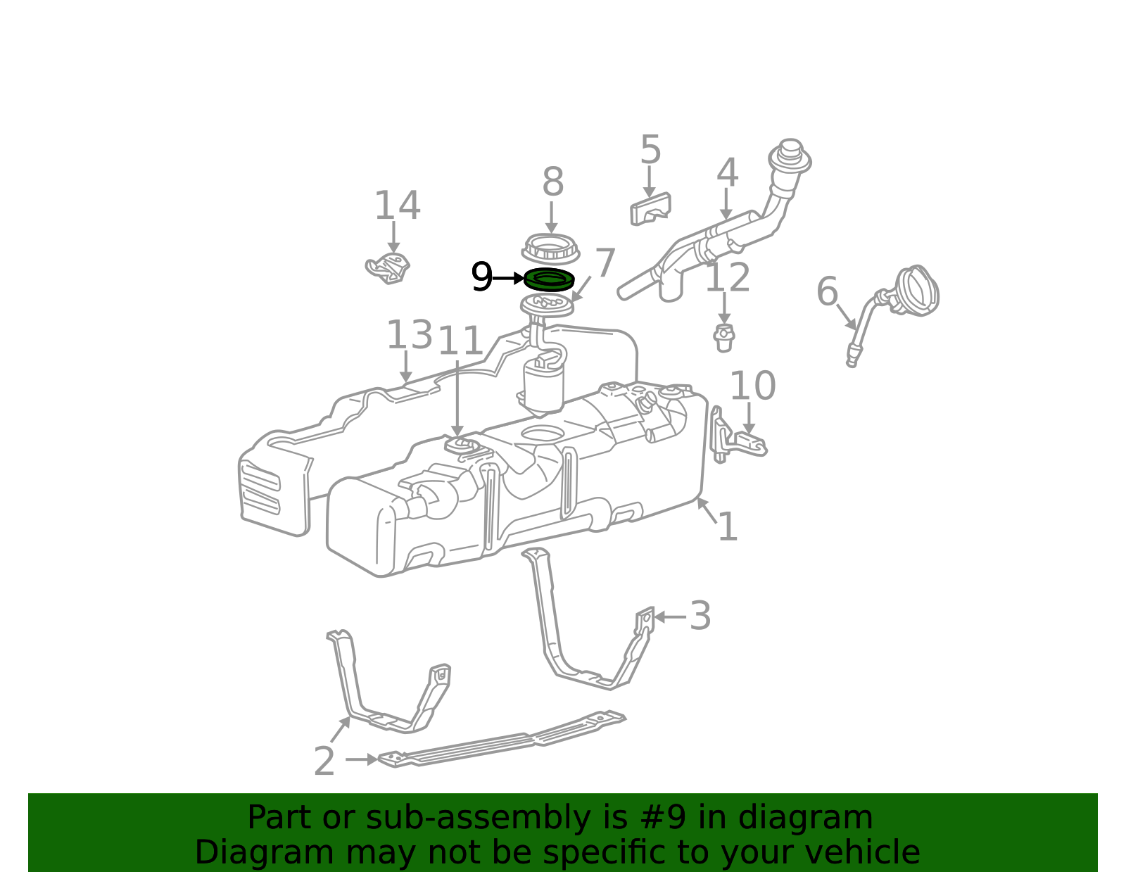 2003-2007 Ford | Fuel Pump Gasket | XC3Z-9276-AA | Walls' Ford Parts
