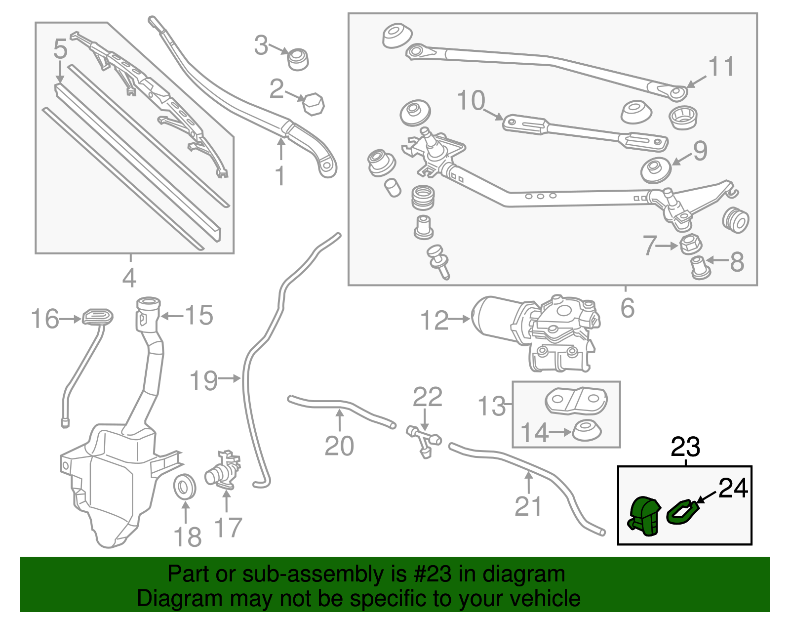 2011-2013 Honda Odyssey Washer Nozzle 76810-TK8-A01 | OEM Parts Online
