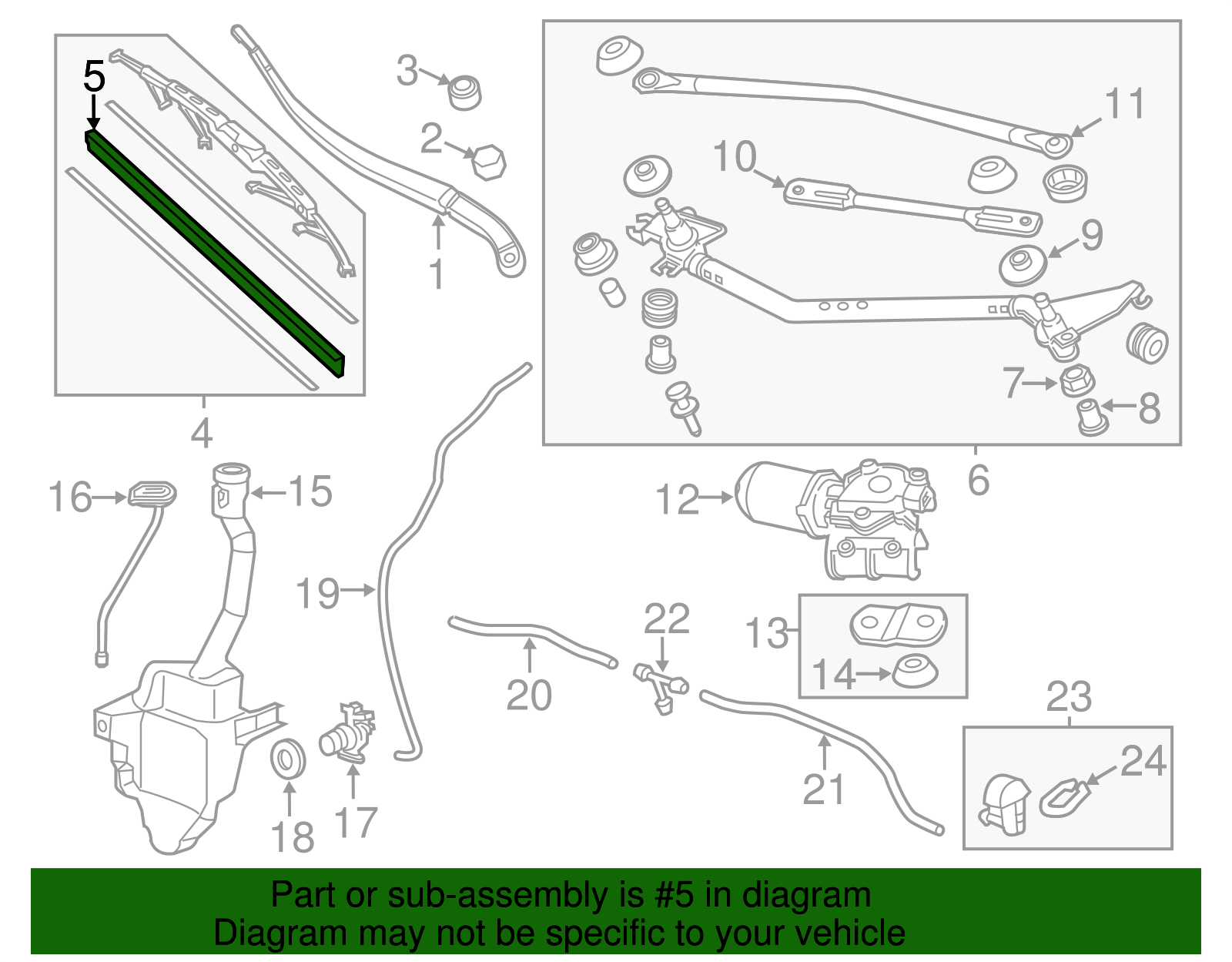 76632-TK8-A04 - Wiper Blade Refill 2014-2025 Honda | Honda Parts Online
