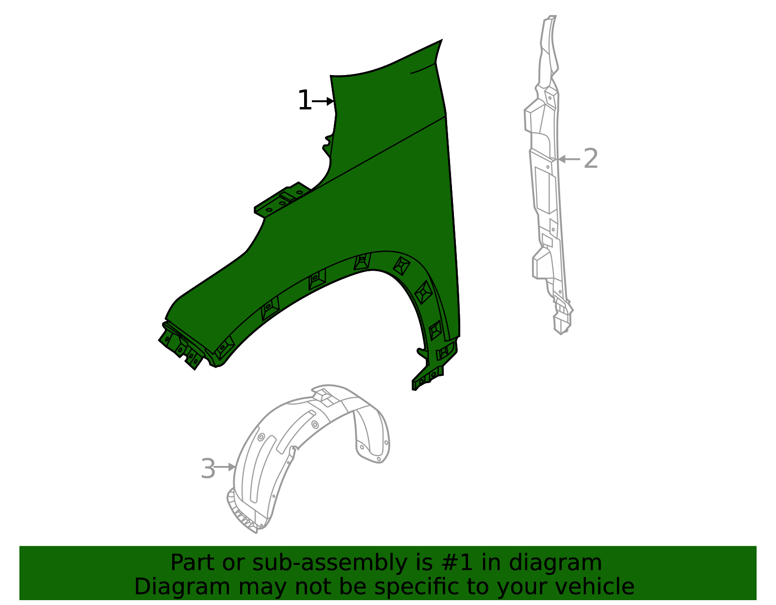 2021-2025 Kia Seltos | Fender | 66321-Q5000 | Kia Auto Parts