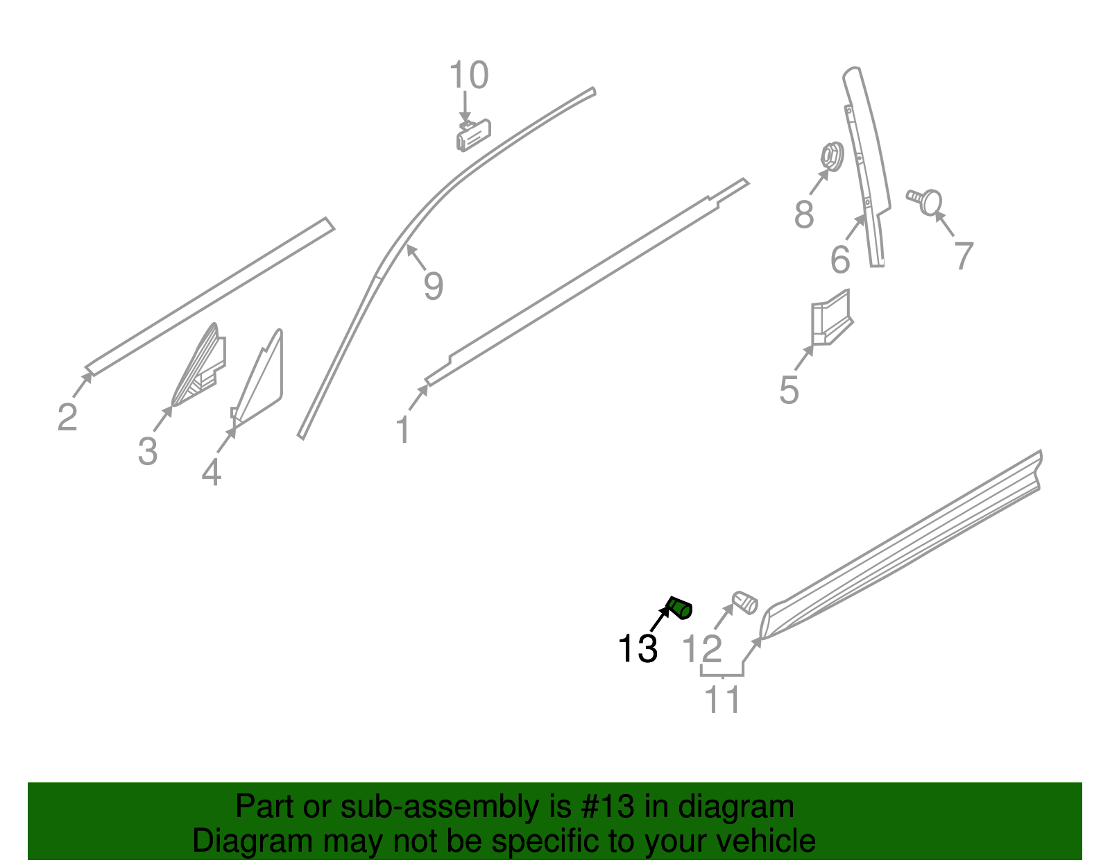 3C0-853-586 - Wheel Opening Molding Grommet 2009-2025 Audi | Audi OEM ...