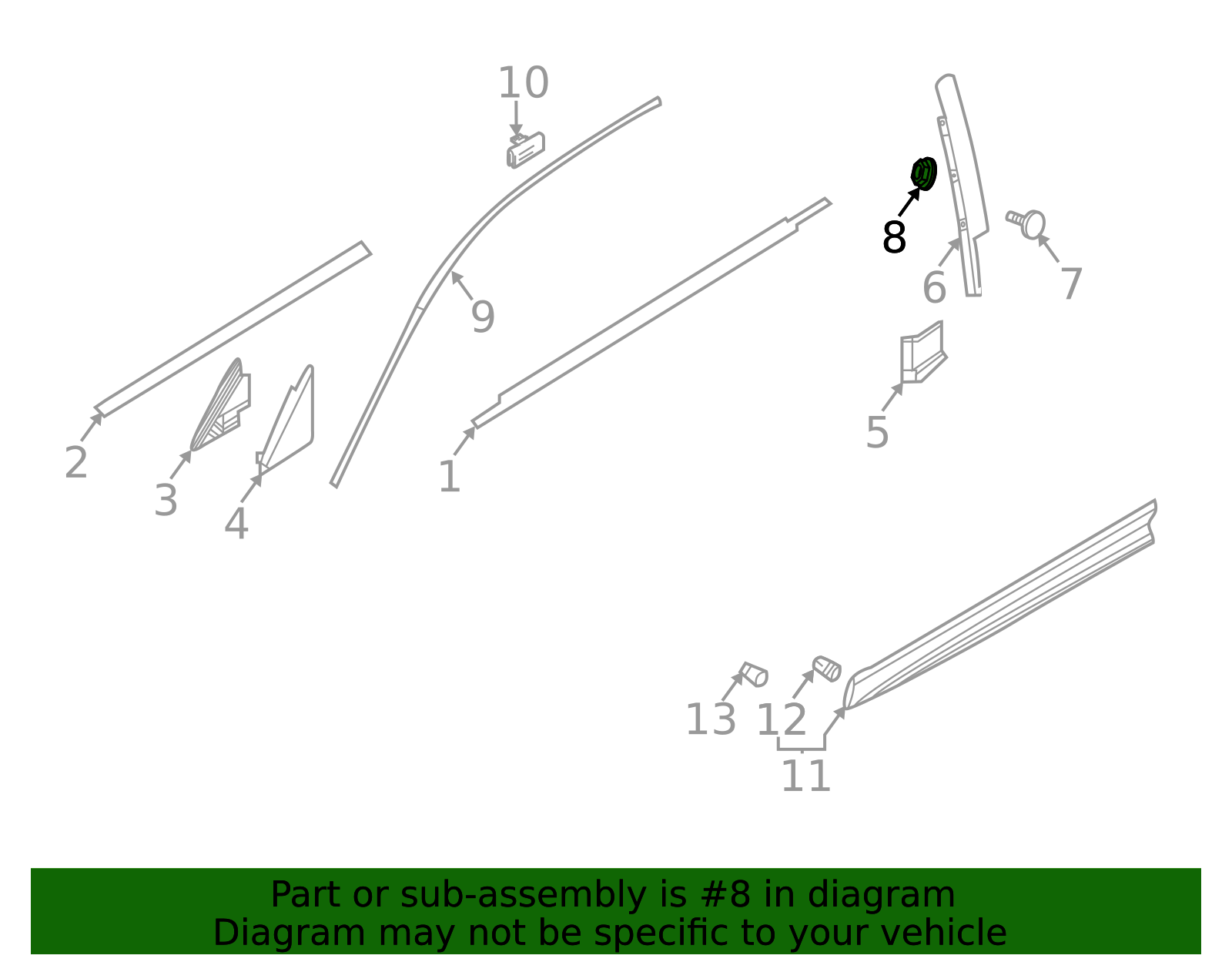 2009-2025 Audi Door Applique Clip 8K0-837-199 | AudiUSAParts.com