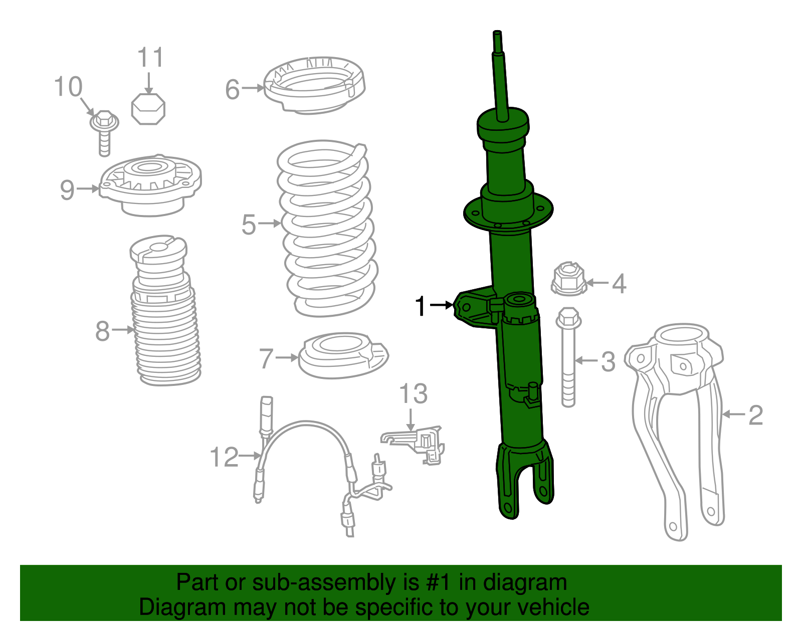 37106866395 - 2017-2023 BMW Strut (37-10-6-866-395) | BMW of South ...
