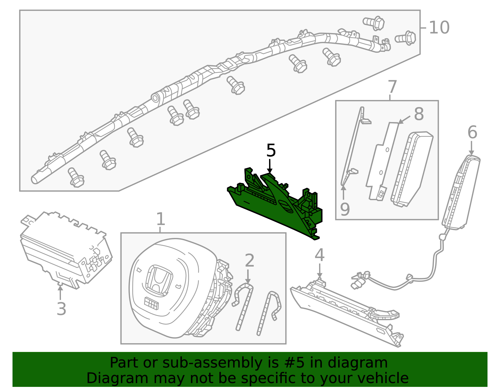 2023-2026 Honda CR-V Instrument Panel Air Bag 78910-3A0-A80ZA | OEM ...