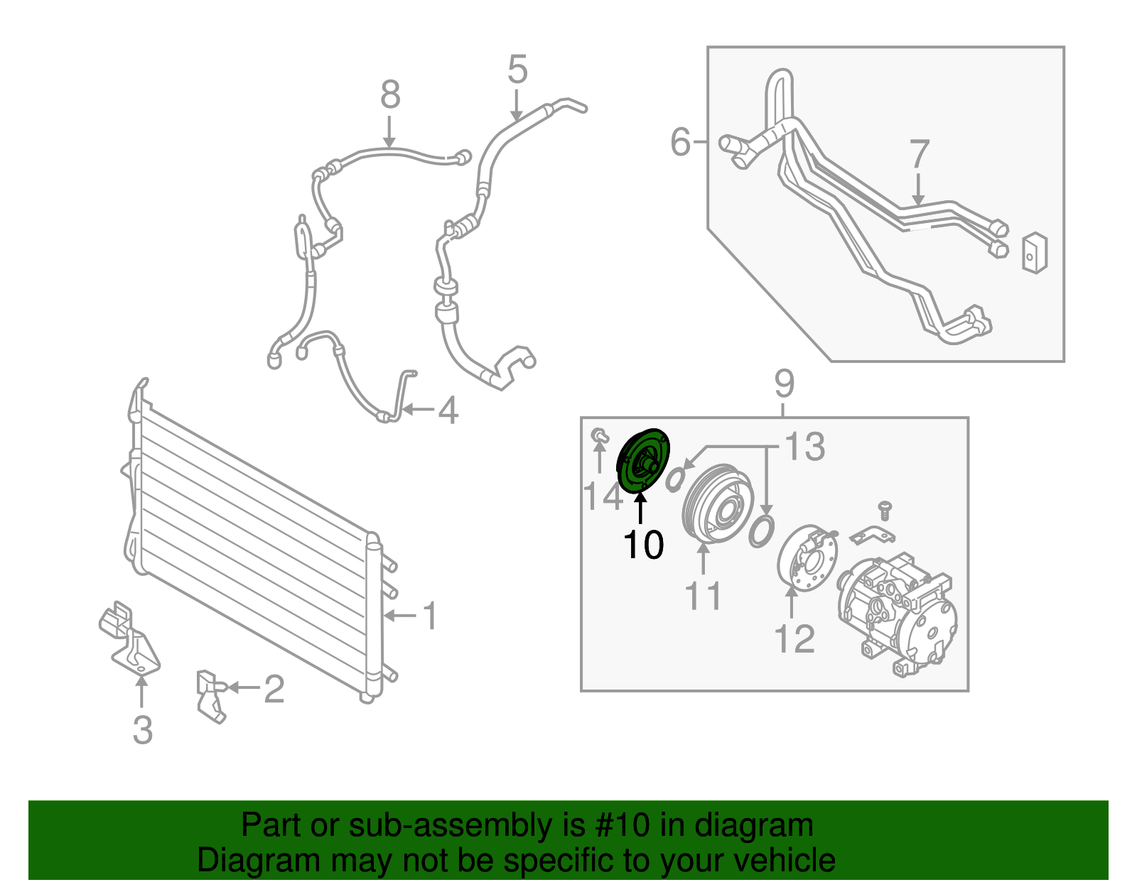 2006-2010 Kia A/C Compressor Clutch Hub 97644-4D900FFF | TascaParts.com