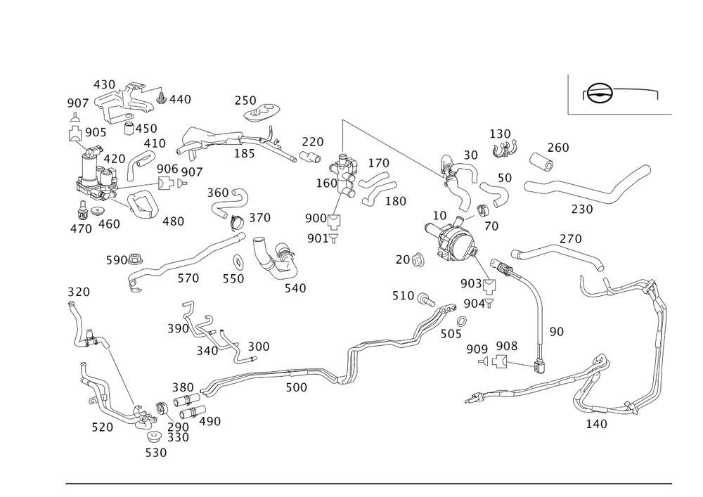 1954-2013 Mercedes-Benz Valve 220-830-02-84 | MB OEM Parts