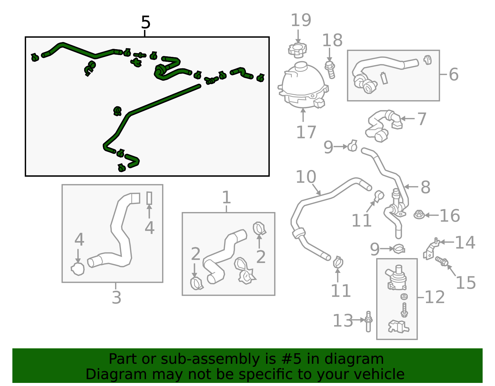 2018-2019 GM Engine Coolant Air Bleed Hose 84390533 | OEM Parts Online