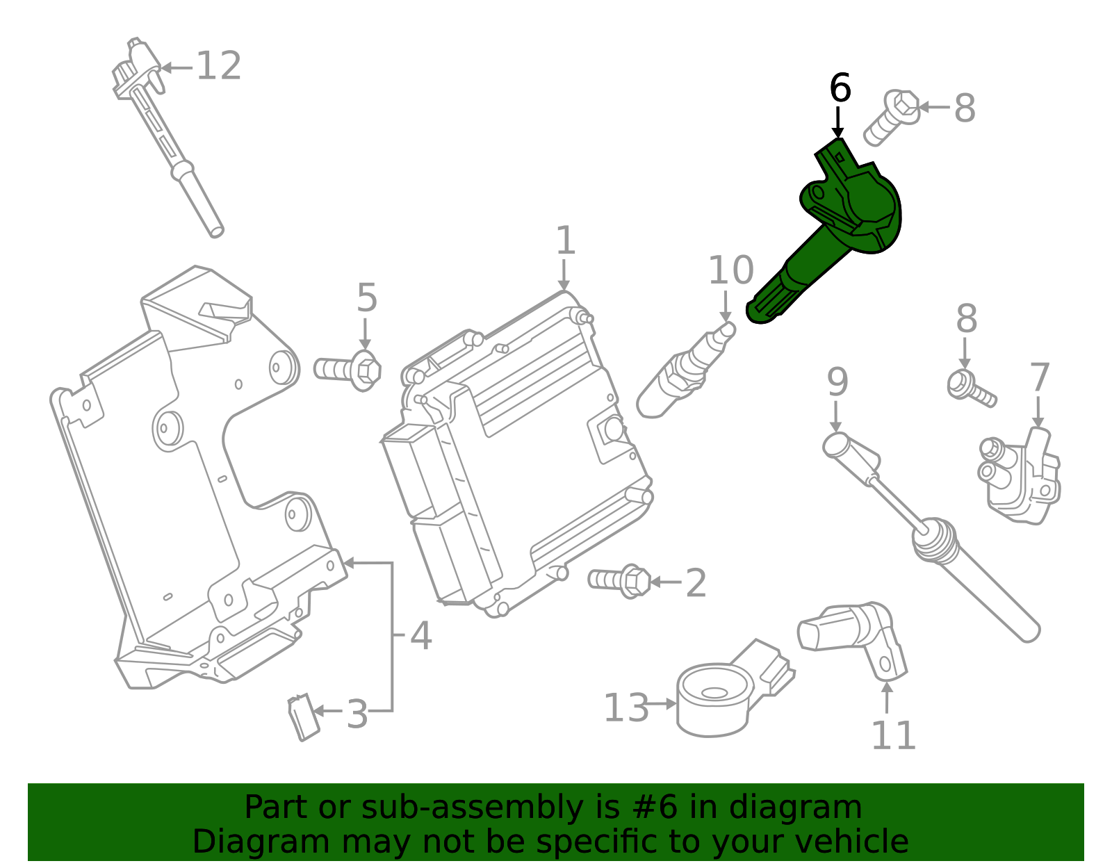 Factory Direct OEM Motorcraft™ Direct Ignition Coil Part# DG-565 Fits ...