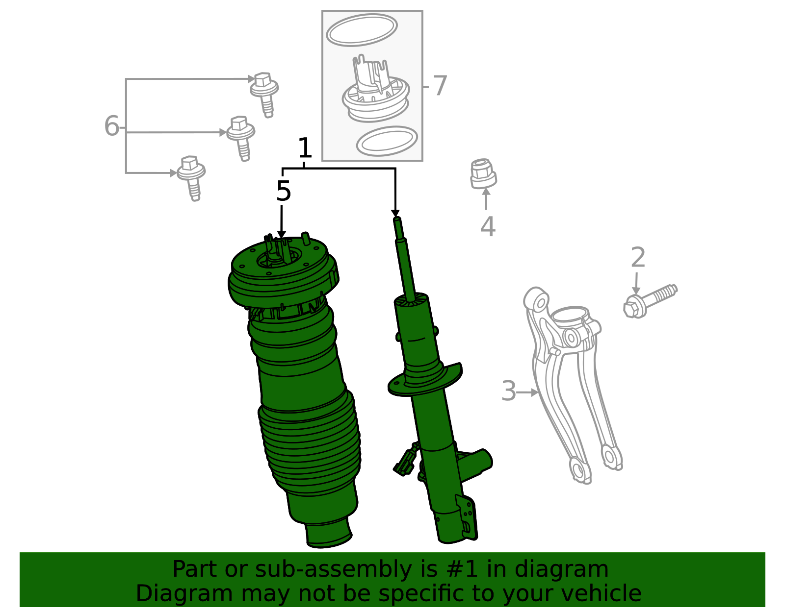 2020-2025 Lincoln Aviator Air Spring LC5Z-3C098-F | Ford OEM Parts Outlet