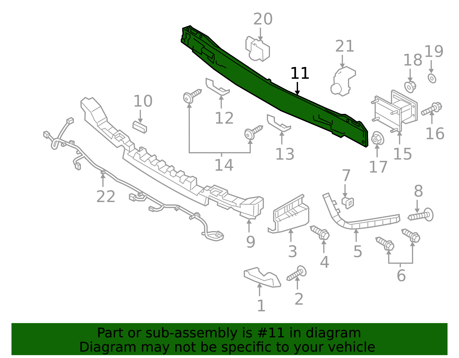 86631-A9000 - Impact Bar 2015-2021 Kia Sedona | Kia.Parts Store