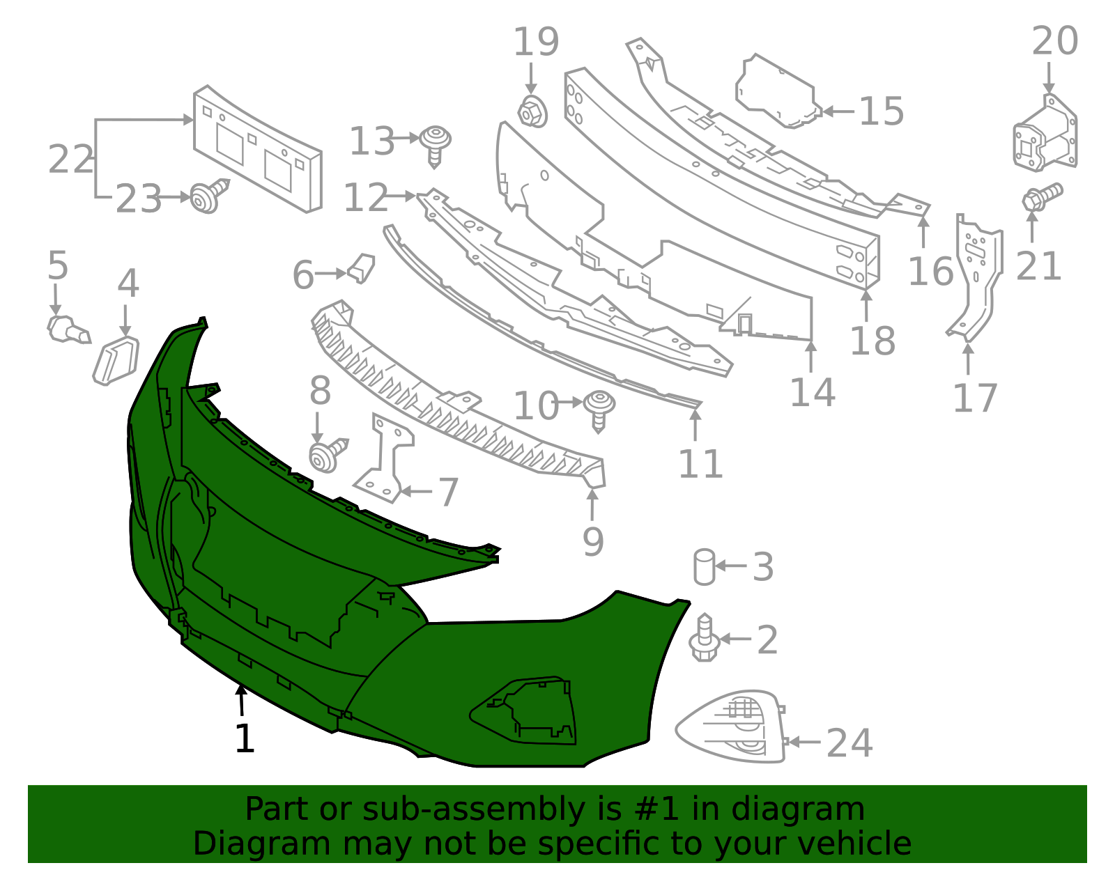 2019-2023 Nissan Maxima Bumper Cover 62022-9DJ0H | My Nissan Part