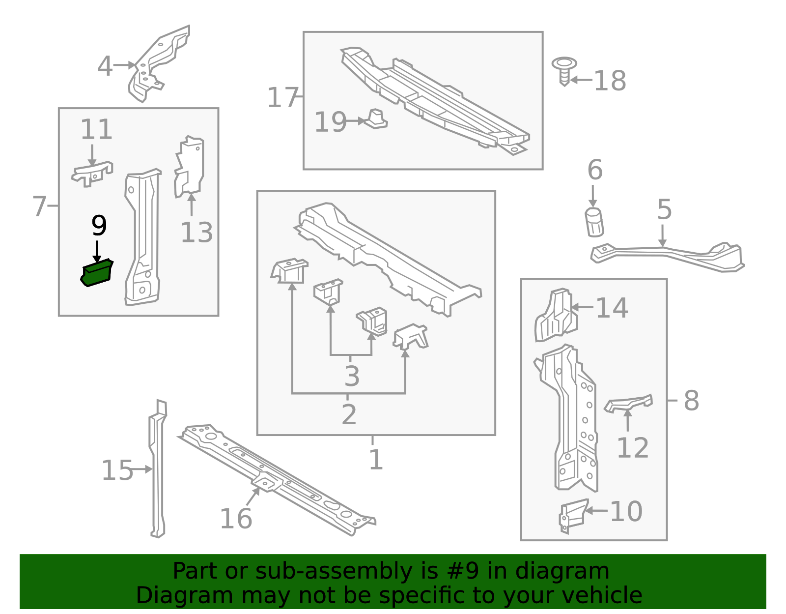 2016-2025 Toyota 2016-2024 Toyota - Side Support Mount Bracket 53248 ...