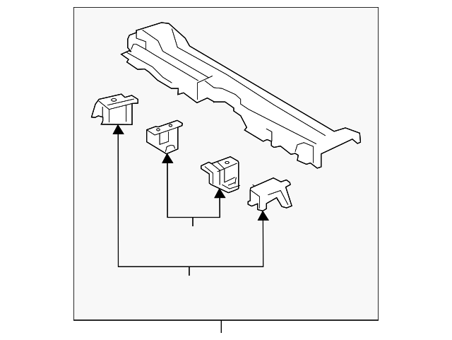 Genuine Toyota Upper Tie Bar part# 53205-47900 for 2016-2022 Toyota ...