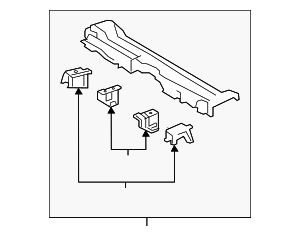 Genuine Toyota Upper Tie Bar part# 53205-47900 for 2016-2022 Toyota ...