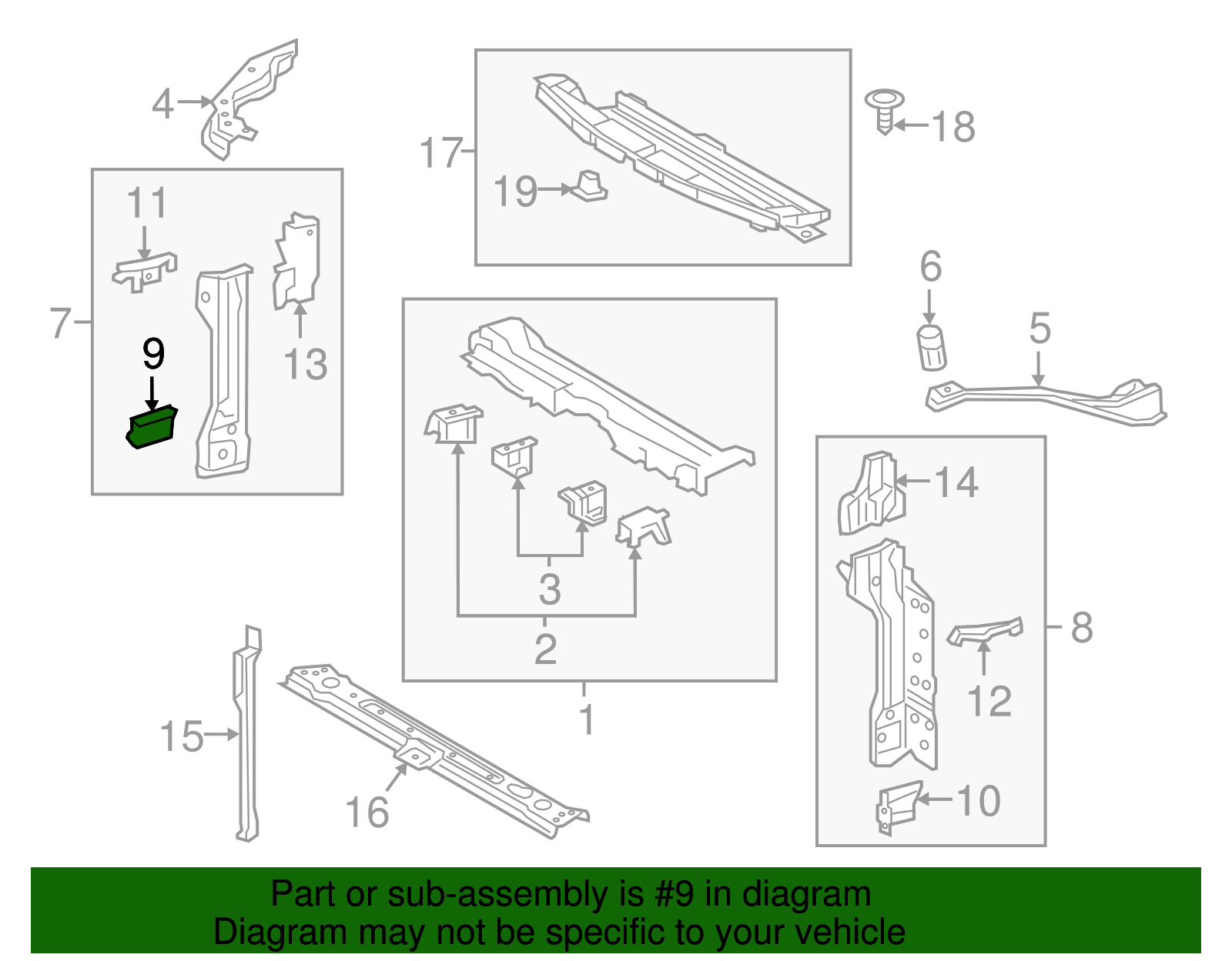 2016-2025 Toyota 2016-2024 Toyota - Side Support Mount Bracket 53248 ...